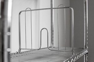 omega 21" wide chrome wire shelf divider