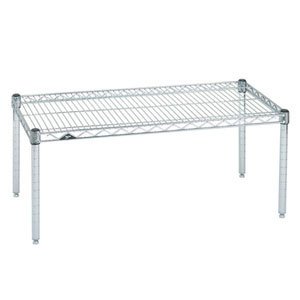 omega 14" deep x 42" wide x 14" high chrome stationary dunnage rack