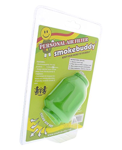 Smoke Buddy Personal Air Purifier Cleaner Filter Removes Odor - Lime Green