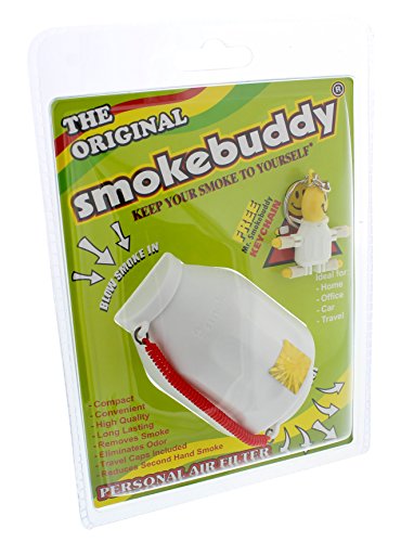 Smoke Buddy Personal Air Purifier Cleaner Filter Removes Odor - White