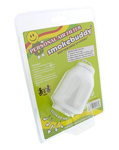 Smoke Buddy Personal Air Purifier Cleaner Filter Removes Odor - White