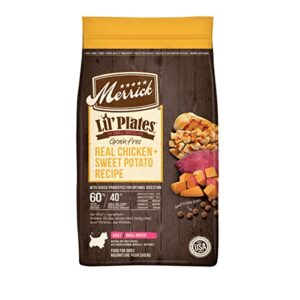 merrick lil plates grain free small breed recipe, 4-pound, chicken