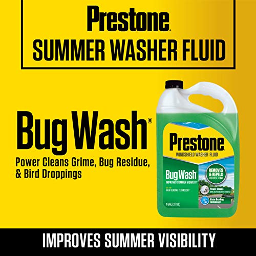 Prestone Bug Wash Windshield Washer Fluid, 1 Gallon