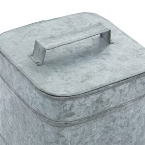 Deco 79 Metal Square Box, Set of 2 8", 7"H, Silver