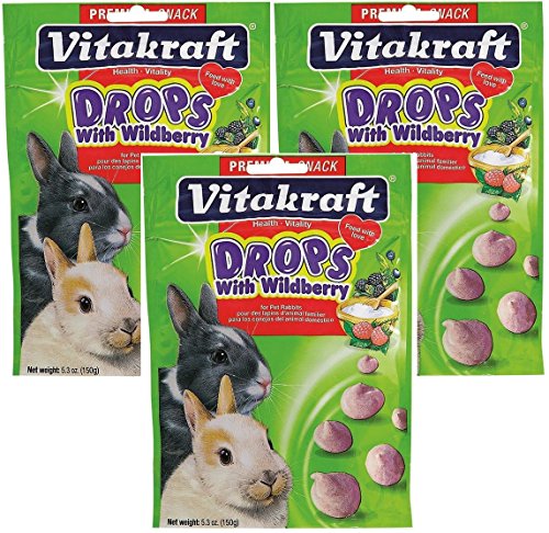 Vitakraft Wild Berry Drops for Rabbits - 3 Pack