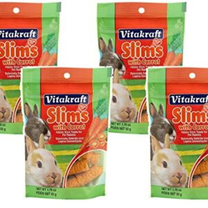 Vitakraft Rabbit Treat Slims with Carrot, 1.76 Ounces Each (4 Pack)