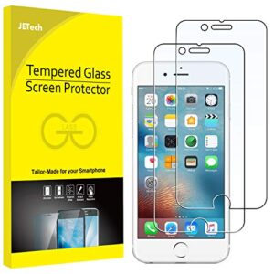 jetech screen protector for iphone 6 and iphone 6s, 4.7-inch, tempered glass film, 2-pack