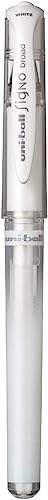 Uni-Ball Signo Broad Point Gel Impact Pen White Ink-1.0mm Value Set of 5