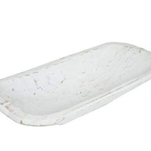 Wood Dough Bowl - White