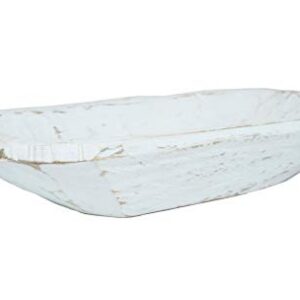 Wood Dough Bowl - White