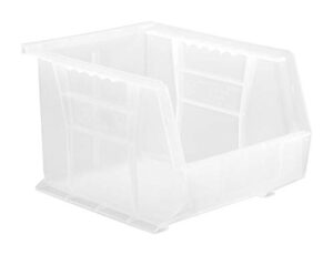 quantum qus239cl ultra stack and hang bin, 10-3/4" length x 8-1/4" width x 7" height, clear, pack of 6