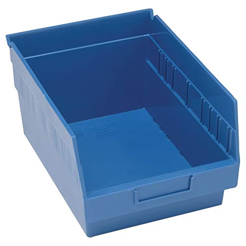 Quantum QSB207BL Store More Shelf Bin, 11-5/8" Length x 8-3/8" Width x 6" Height, Blue, Pack of 20