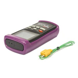 Digital Scientific K-Type Thermocouple Thermometer with 1 Sensor Wire Probe and 3" Stainless Steel Insertion Probe DT1311