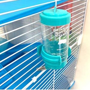 2 Levels Habitat Hamster Home Rodent Gerbil Mouse Mice Rat Wire Cage with Complete Set of Accessories (18" L x 12" W x 15" H, Blue)