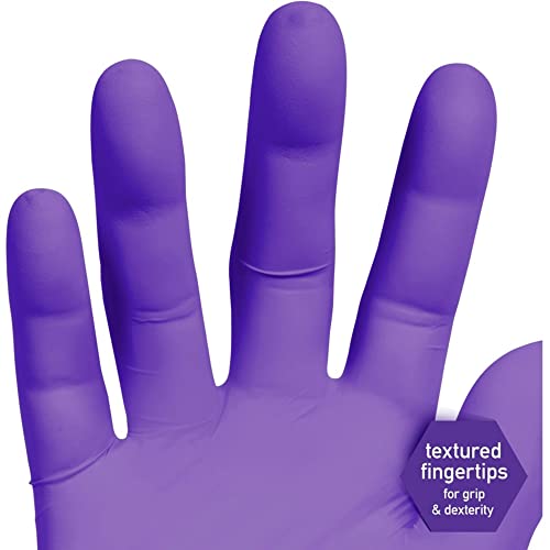 Halyard Purple Nitrile Exam Gloves, Ambidextrous, Nitrile, XL, Purple (Box of 90)