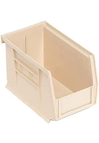 Quantum QUS220IV Ultra Stack and Hang Bin, 7-3/8" Length x 4-1/8" Width x 3" Height, Ivory, Pack of 24