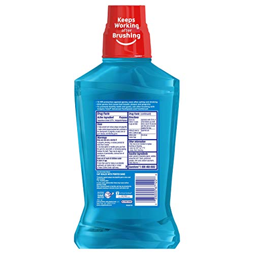 Colgate Total Pro-Shield Alcohol Free Mouthwash, Peppermint - 500mL, 16.9 fluid ounce