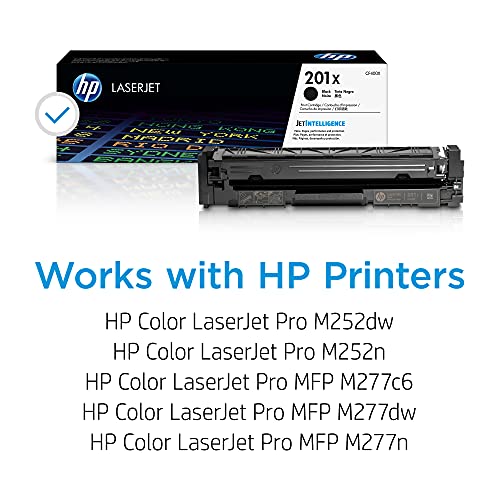 HP 201X Black High-yield Toner Cartridge | Works with HP Color LaserJet Pro M252, HP Color LaserJet Pro MFP M277 Series | CF400X