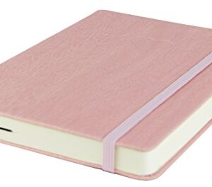 Red Co. 5 x 7 inch Embossed Heart Faux Leather Journal with 240 Lined Pages, Pink