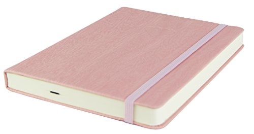 Red Co. 5 x 7 inch Embossed Heart Faux Leather Journal with 240 Lined Pages, Pink