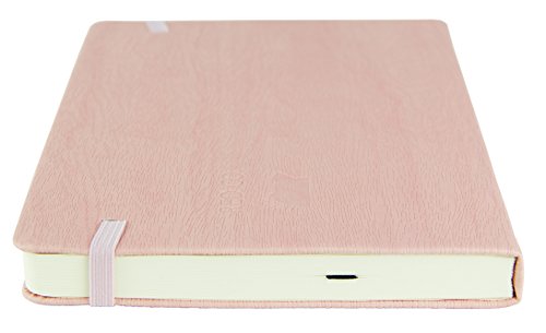 Red Co. 5 x 7 inch Embossed Heart Faux Leather Journal with 240 Lined Pages, Pink