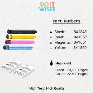 Do it Wiser Compatible Printer Toner Cartridge Replacement for Ricoh 841849 for use in Ricoh MP C6003 MP C4503 MP C5503 MP C6004 (1Pack - Black)