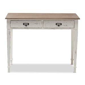 Baxton Studio CHR4VM/M B-CA Desk, 30.2" x 39.5" x 19.75", White