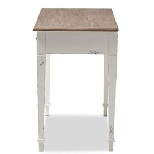 Baxton Studio CHR4VM/M B-CA Desk, 30.2" x 39.5" x 19.75", White