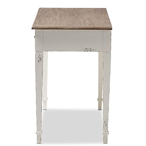 Baxton Studio CHR4VM/M B-CA Desk, 30.2" x 39.5" x 19.75", White