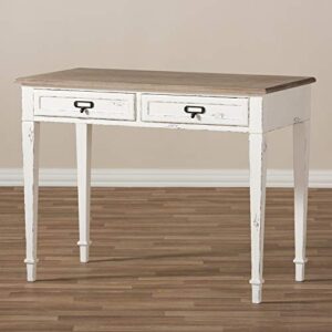 Baxton Studio CHR4VM/M B-CA Desk, 30.2" x 39.5" x 19.75", White