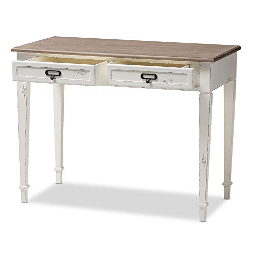 Baxton Studio CHR4VM/M B-CA Desk, 30.2" x 39.5" x 19.75", White