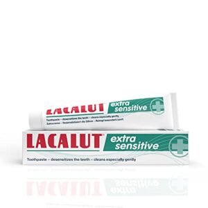 lacalut extra sensitive toothpaste, repair & protect sensitive teeth - cavity prevention & stain removal 2.5 ounces