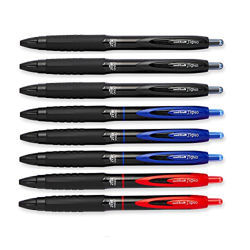 uni-ball 307 Retractable Gel Pens, Medium Point (0.7mm), Assorted Colors, 8 Count