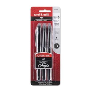 uni-ball air rollerball pens, fine point (0.7mm), black, 3 count