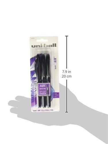 uni-ball AIR Rollerball Pens, Fine Point (0.7mm), Black, 3 Count