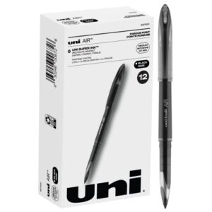 uni-ball air rollerball pens fine point, 0.7mm, black, 12 pack