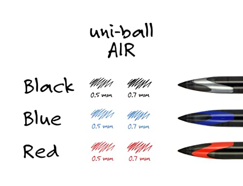 uni-ball AIR Rollerball Pens Fine Point, 0.7mm, Black, 12 Pack