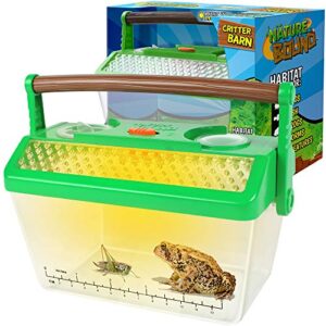 nature bound bug catcher critter barn habitat for indoor/outdoor insect collecting with light kit, white