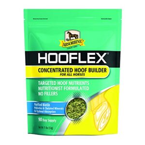 absorbine hooflex concentrated hoof builder supplement pellets, 11lb bag / 90 day supply