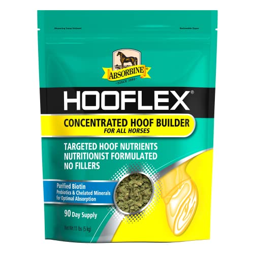 Absorbine Hooflex Concentrated Hoof Builder Supplement Pellets, 11lb Bag / 90 Day Supply