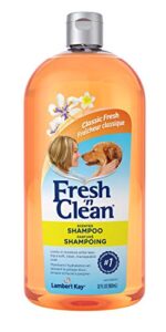 petag fresh 'n clean scented dog shampoo - grooming supplies for soft and shiny coat - classic fresh scent - 32 fl oz