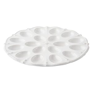 juliska berry and thread whitewash deviled egg platter