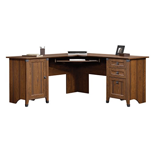 Sauder Carson Forge Corner Computer Desk, Washington Cherry finish