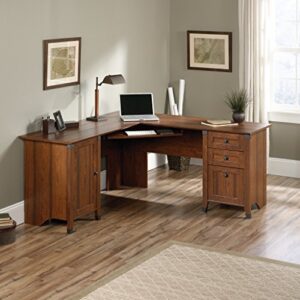 Sauder Carson Forge Corner Computer Desk, Washington Cherry finish