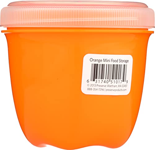 Preserve 8 oz 1 Count Round Orange Food Storage Container, 1 EA