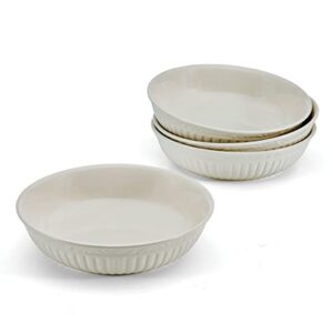 mikasa italian countryside set of 4 pasta bowls, 9.25 inch, cream