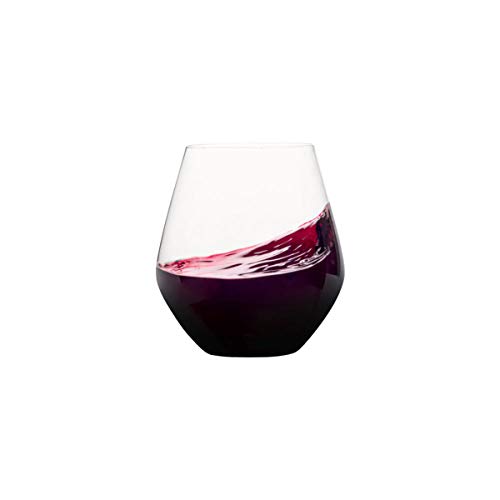 Mikasa Gianna Ombre Smoke Stemless Wine Glass, 1 Count (Pack of 1), Clear