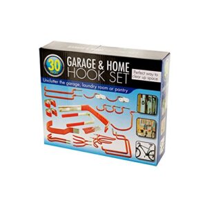 bulk buys 30 piece garage and home assorted hook set