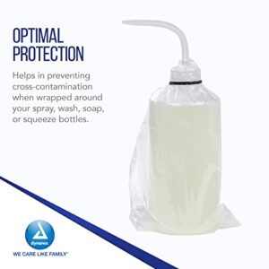 Dynarex Bottle Covers, Transparent Disposable Plastic Bags for Protecting Bottles, Non-Sterile & Latex-Free, Medium 6x8, 1 Box of 500 Bottle Covers