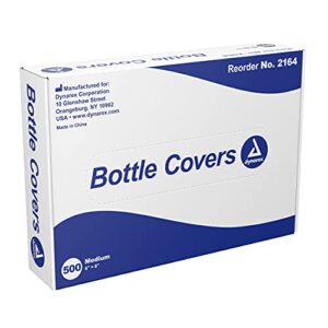 Dynarex Bottle Covers, Transparent Disposable Plastic Bags for Protecting Bottles, Non-Sterile & Latex-Free, Medium 6x8, 1 Box of 500 Bottle Covers